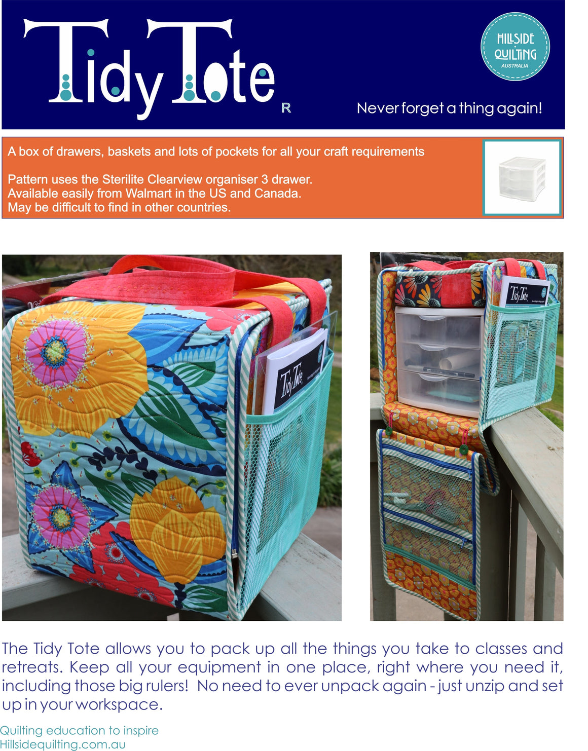 Tidy Tote – Hillside Quilting
