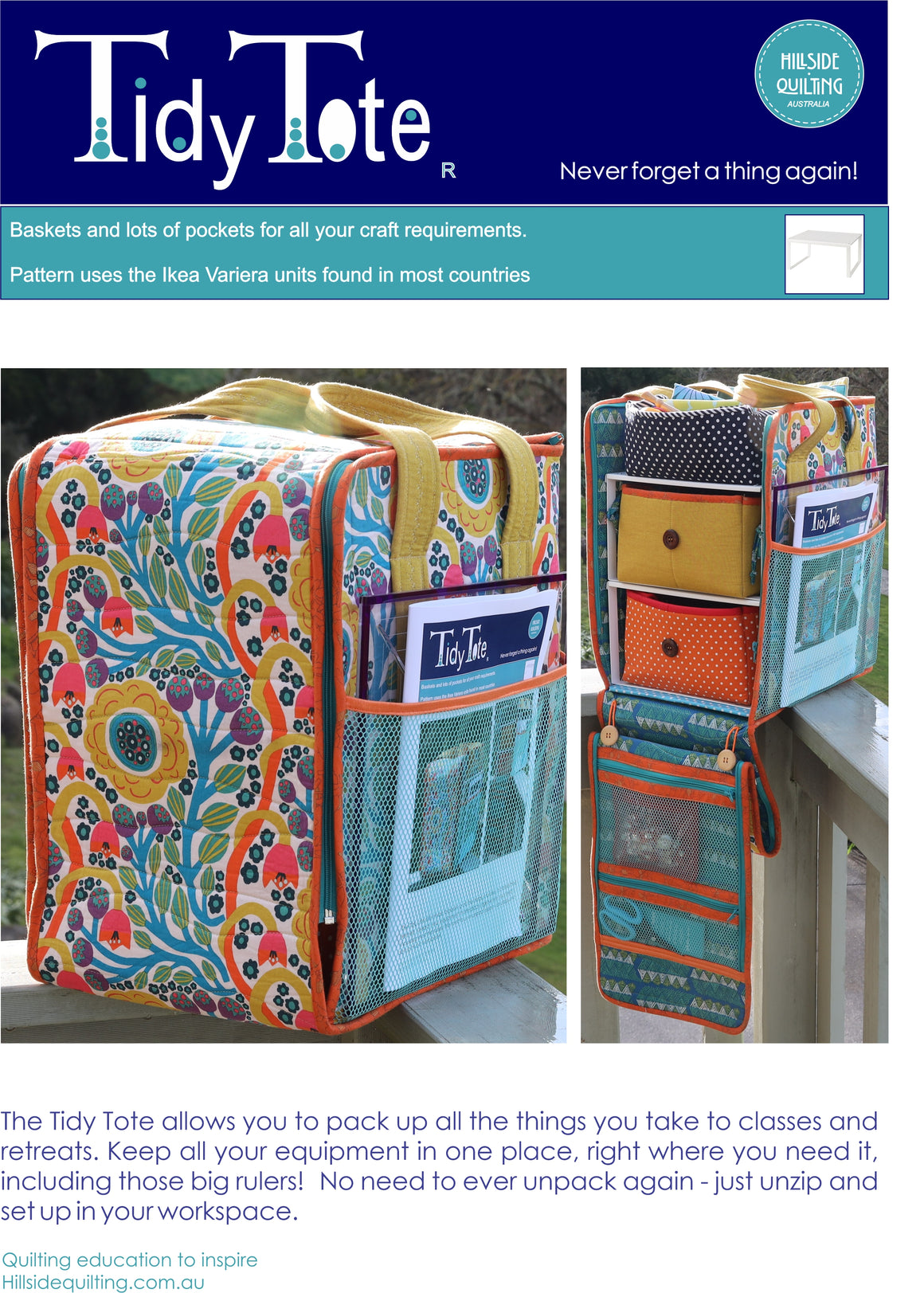Tidy Tote – Hillside Quilting