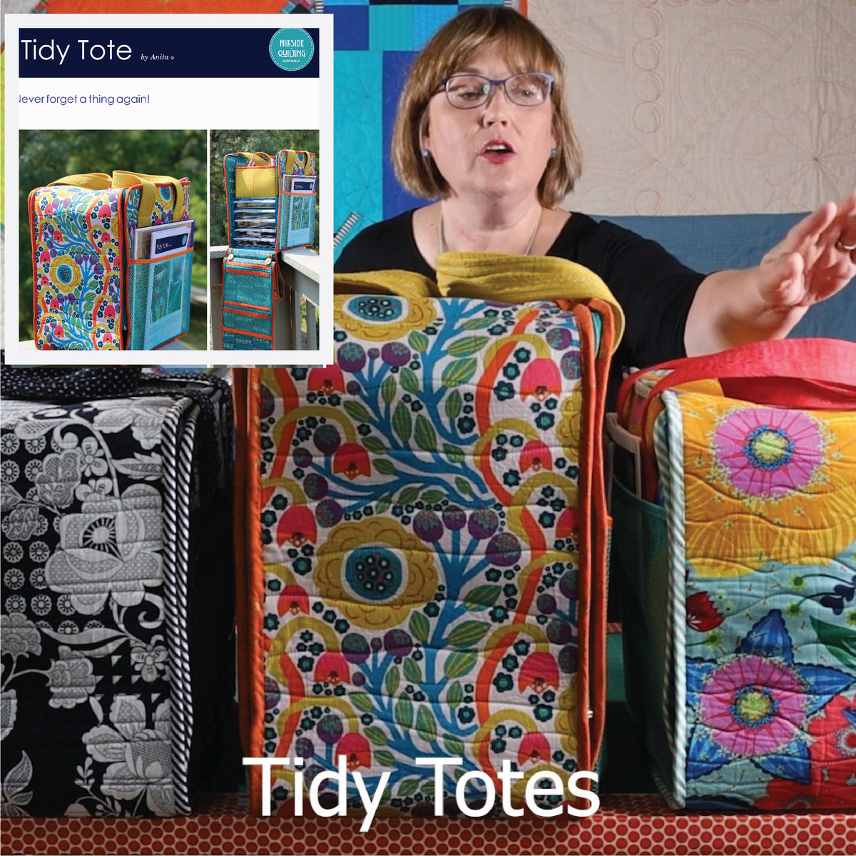 Tidy Tote ONLINE CLASSES with bundled PDF patterns in all options and ...