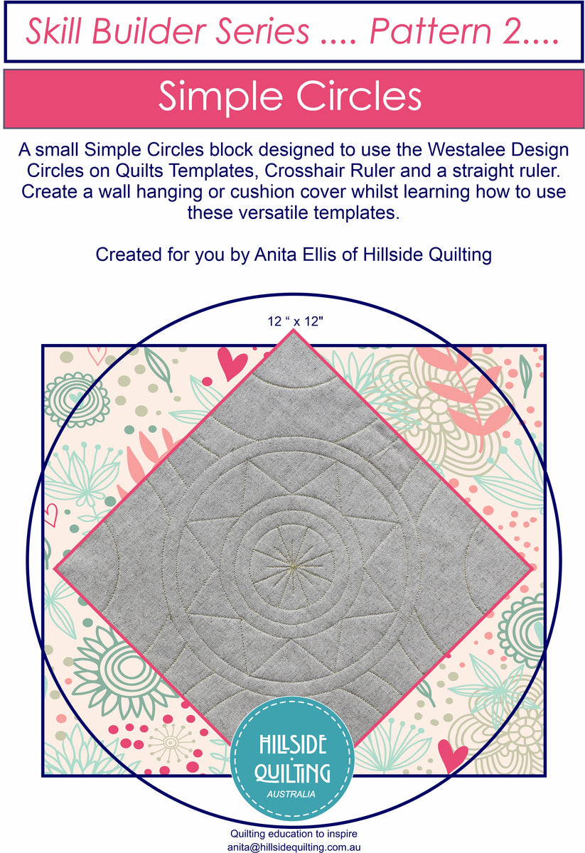 Westalee Design Templates - Pattern 2 Simple Circles – Hillside Quilting